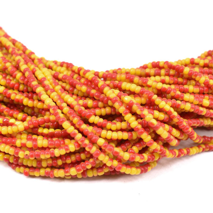 Yellow and Red Baule Tamba Seed Bead Necklace – Africa Direct