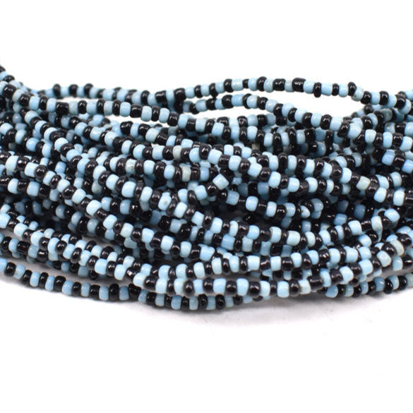 Blue and Black Baule Tamba Seed Bead Necklace – Africa Direct