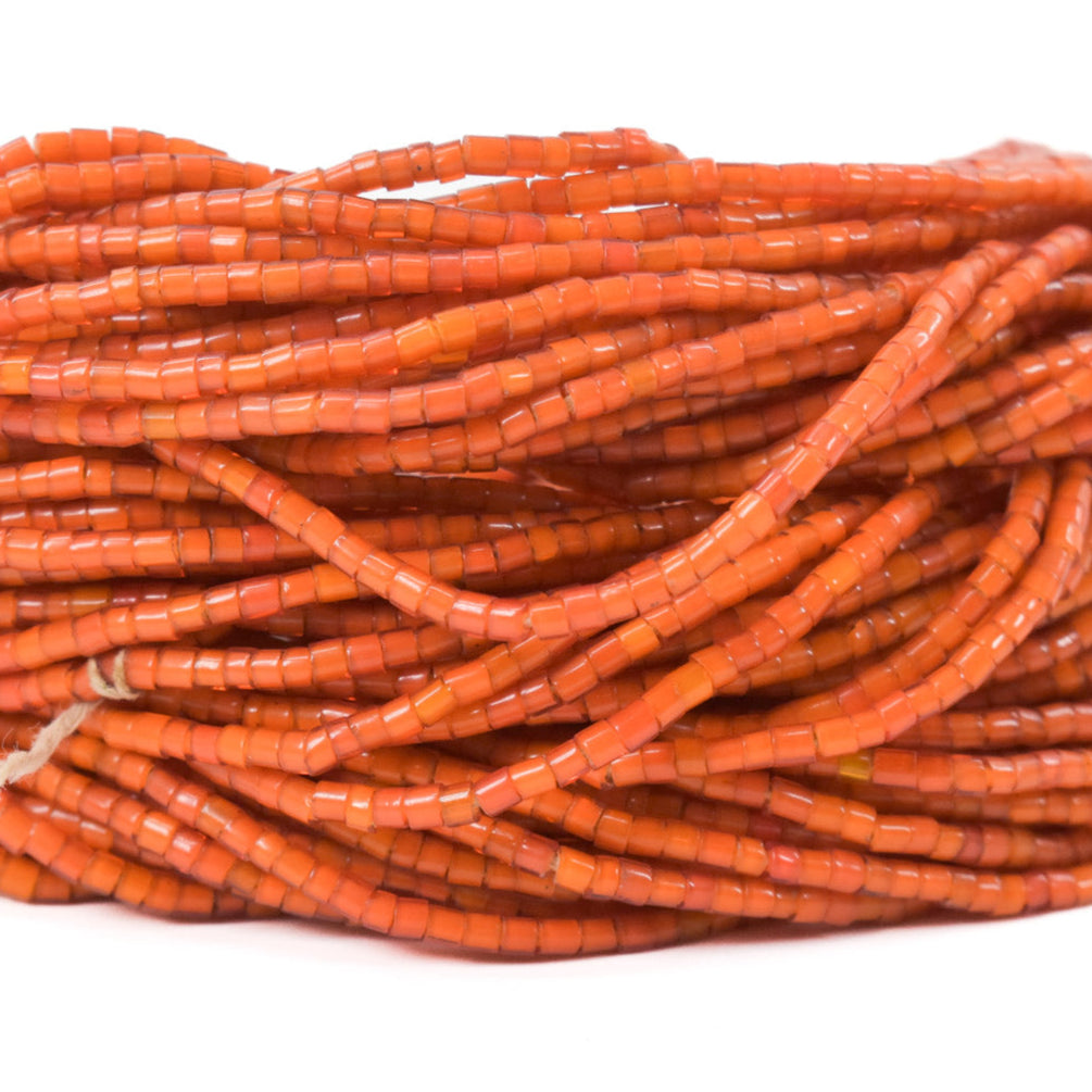 Baule Tamba Orange Seed Bead Necklace – Africa Direct