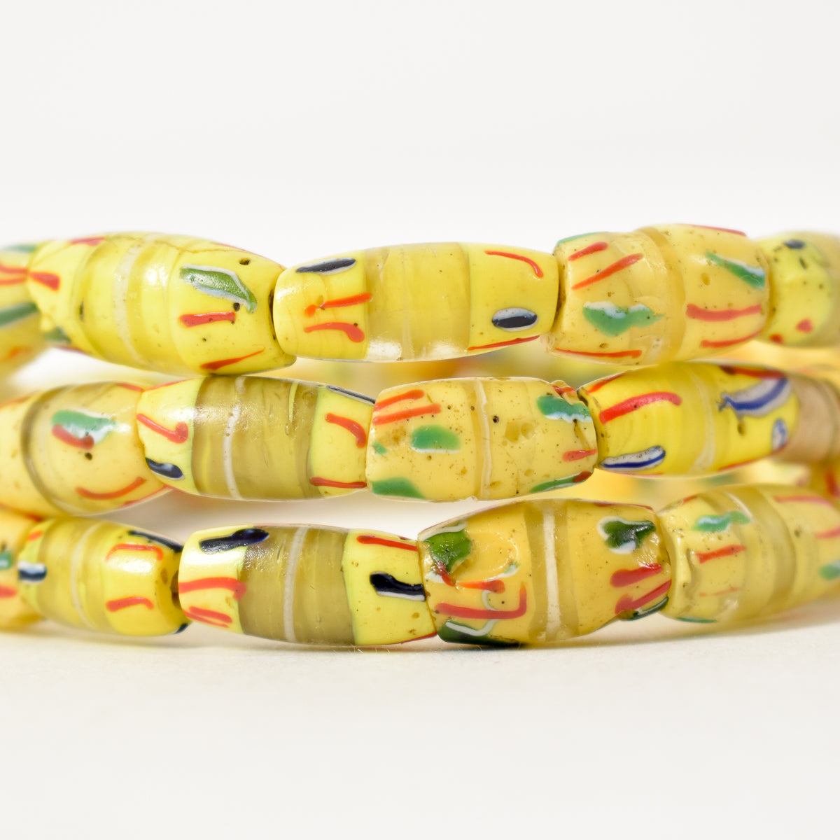 Striped Venetian Yellow Trade Beads – Africa Direct
