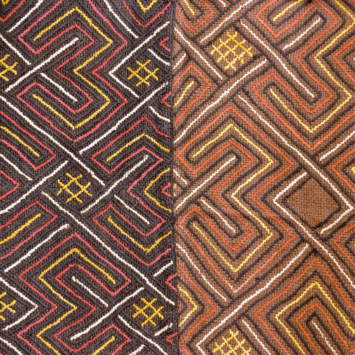 Kuba Handwoven Embroidered Raffia Textile Congo 132 x 23 Inch – Africa ...