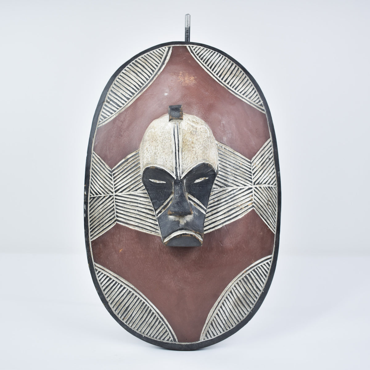 Songye Shield with Kifwebe Mask Icon Congo – Africa Direct