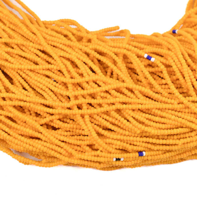 Baule Tamba Dark Yellow Seed Bead Necklace – Africa Direct