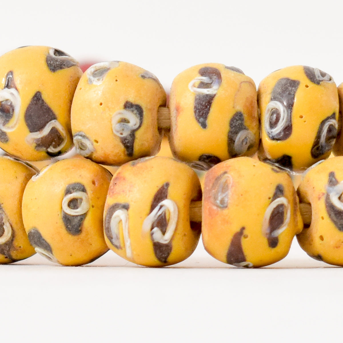 Rare Venetian Mixed Red and Yellow Trade Beads 32 Inch – Africa Direct