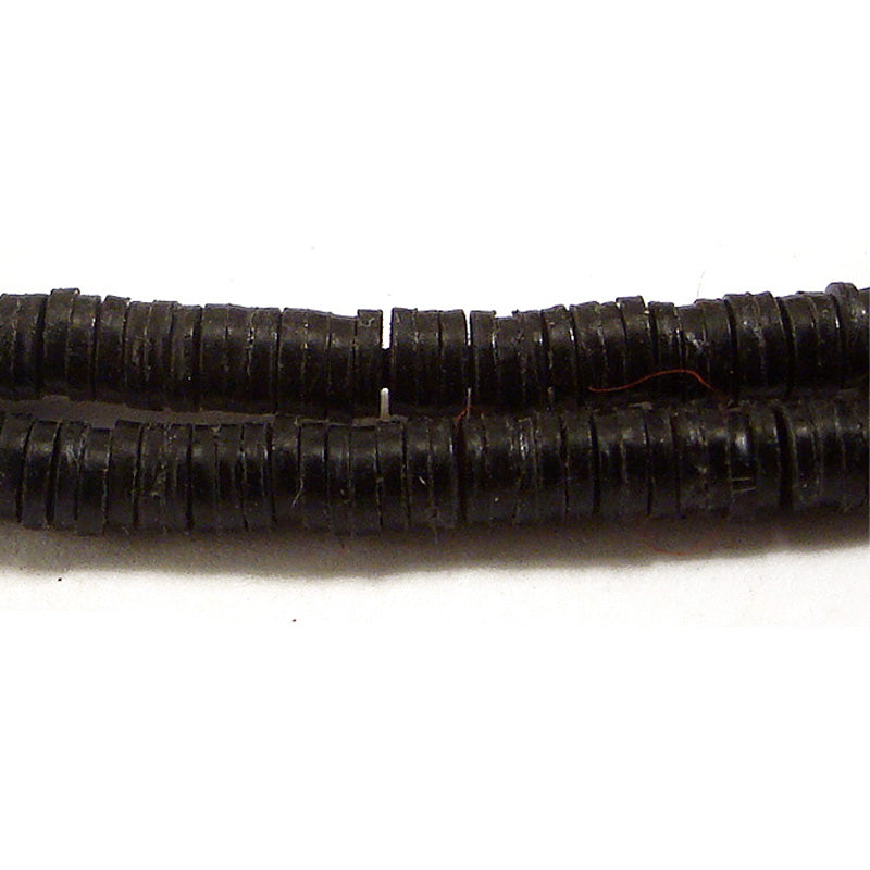 Black Vulcanite "Vinyl" Heishi Trade Beads – Africa Direct