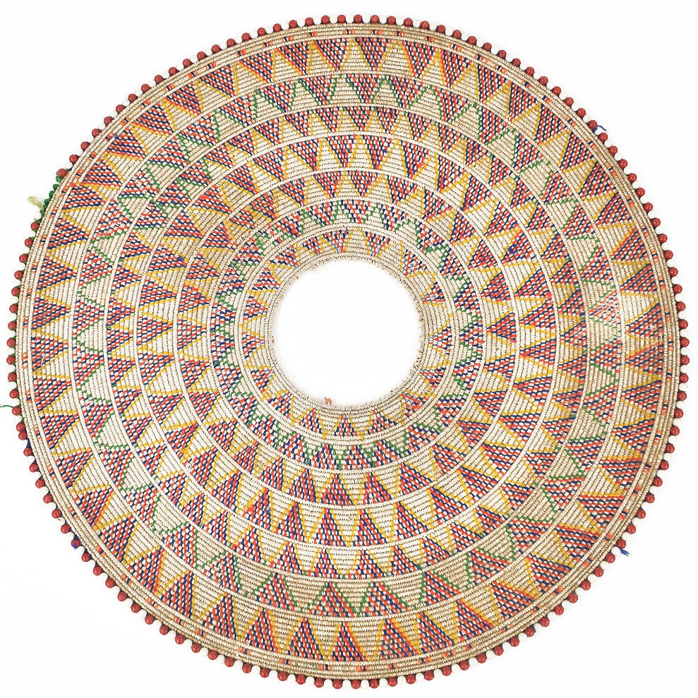 Fulani Flat Basket Mat Burkina Faso 17 Inch – Africa Direct