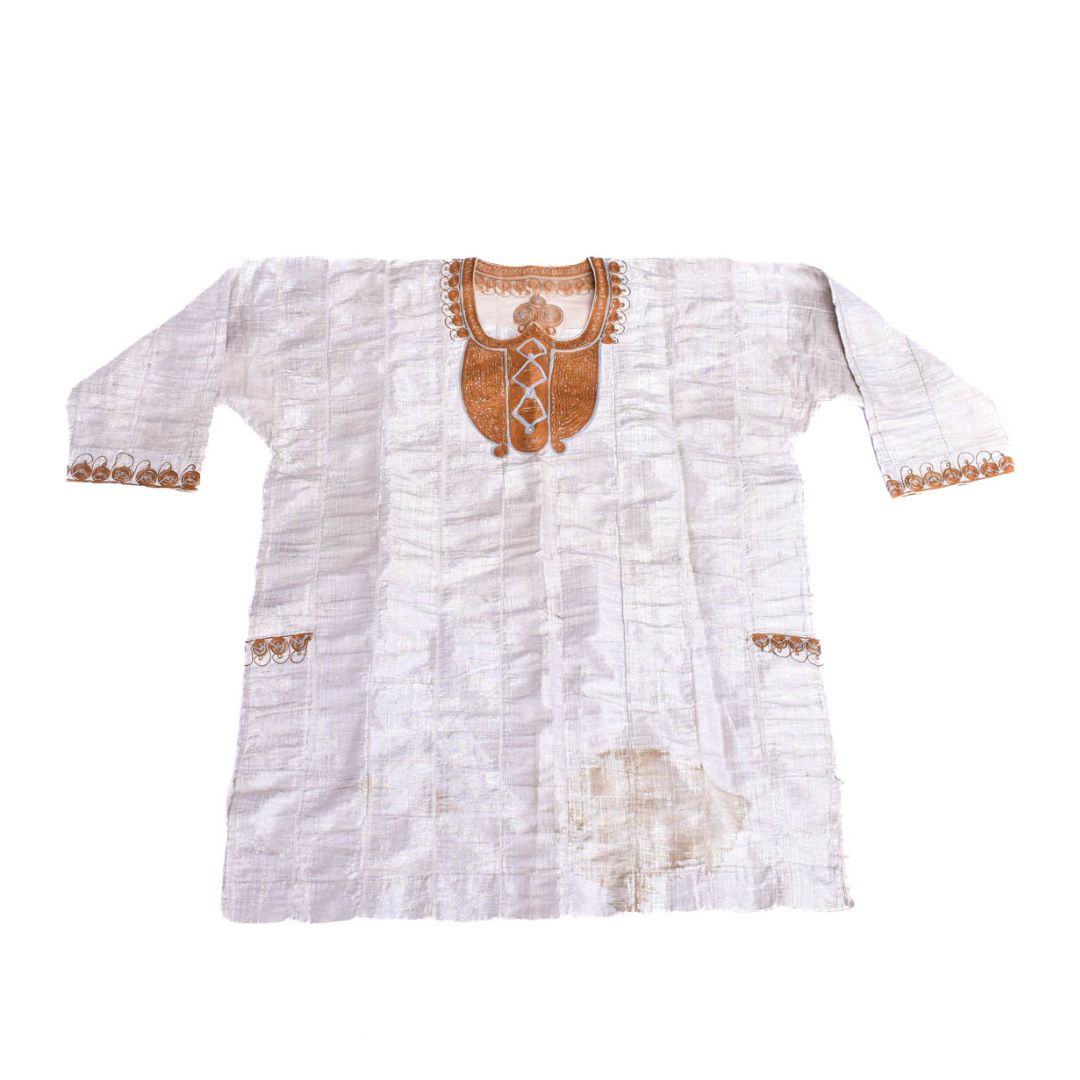 Hausa Embroidered Boubou Shirt White Nigeria Sidley Collection – Africa ...